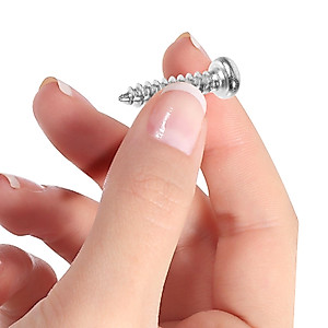 SUPVOX 50 PCS Tuning Peg Tuning Key Screws Machine Heads Guitar Tuner Mounting Screws for Electric/Acoustic Guitar Bass 11 x 2 mm (Silver)