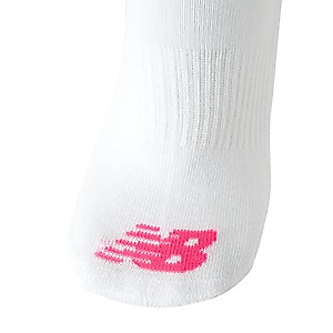 New Balance Women's Athletic Socks - Cushion Low Cut Ankle Socks (6 Pack), Size 4-10, White Assorted