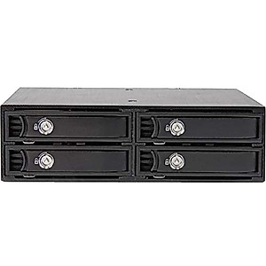 StarTech.com 4-Bay Mobile Rack Backplane for 2.5in SATA/SAS Drives - Hot Swap SSDs/HDDs from 5-15mm - Supports SAS II & SATA III (6 Gbps) , TAA (SATSASBP425)
