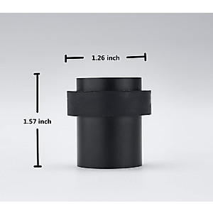 Door Stopper, Safety Cylindrical Floor Decorative doorknobs Stainless Steel with Rubber Contemporary-Black