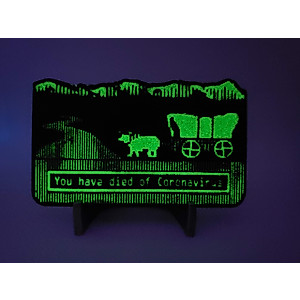 Glowing Challenge Coin - You Have Died of Corona - Like Oregon Trail You Have Died of Dysentery