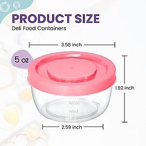 TOFLEN Reusable Small Freezer Containers 5 Oz Plastic Food Storage Containers with Screw On Lids, Leakproof & Airtight, Freezer Safe, Dishwasher Safe, Set of 12 Multicolor