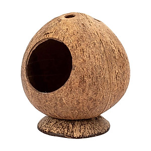 JIANGSHUANG Hamster Natural Coconut Shell hut Gerbil Small Animal Habitat Decoration Hamster Hiding House pet cave nest