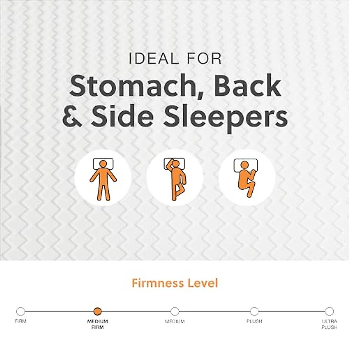 Signature Design by Ashley California King Size Chime 12 Inch Medium Firm Memory Foam Mattress with Green Tea & Charcoal Gel, White