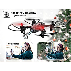 NEHEME NH530 Drones with Camera for Adults Kids, FPV Drone with 1080P HD Camera, RC Quadcopter for Beginners with Gravity Sensor, Headless Mode, One Key Return/Take Off/Landing, Drone with 2 Batteries