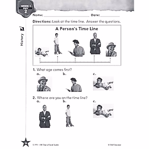 180 Days: Social Studies, Early Elementary Social Studies for 1st Grade Practice Workbook for Classroom and Home, Cool and Fun Practice Created by Teachers (180 Days of Practice)