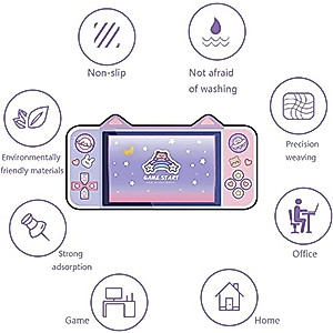 Kawaii Anime Mouse Mat,Cute Cartoon Cat Ear Extended Gaming Mouse Pad 31.5x15.7 inch,Large Non-Slip Rubber Base Mousepad Computer Laptop Desk Pad Waterproof for Work Game Office Home (Color2)