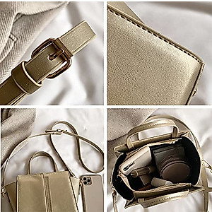 Crossbody Bags for Women Soft PU Leather Fashionable Small Tote Handbag Satchel Purses 2023