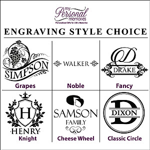 Personalized Engraved Cheese Board Tray and Knife Tools Set - Custom Monogrammed