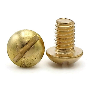 Brass Slotted Round Head Machine Screws #3-48 x 3/8" Qty 100