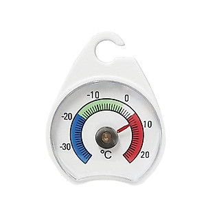 Tsugar Refrigerator Thermometer, -30~30°C/-20~80°F Indicator Thermometer, Classic Fridge Thermometer Large Dial with Red Indicator Thermometer for Freezer Cooler with Hanging Hook