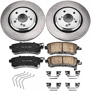 Power Stop KOE6959 Front Autospecialty Replacement Brake Kit Brake Rotors and Ceramic Brake Pads For 2015 2016 2017 Honda Odyssey | 2019 2020 2021 2022 Honda Passport