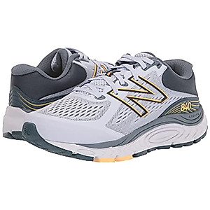 New Balance Women's 840 V5 Running Shoe, Silent Grey/Light Mango, 8 Wide