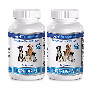 pet Digestive - Advanced Formula - Digestive AID - PET PROBIOTICS - for Dogs - Dog Supplement - 2 Bottle (120 Chewable Tablets)