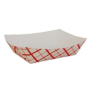Southern Champion Tray 0429 #500 Southland Paperboard Food Tray, 5 lb Capacity, Red Check (Case of 500)