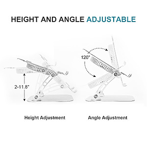 SHUWEI 360° Rotating Laptop Cooling Stand with 3 Speed Fan, Adjustable Height Laptop Stand for Desk, Ergonimic Aluminum Laptop Cooling Pad for 10-15'' Notebook - Silver