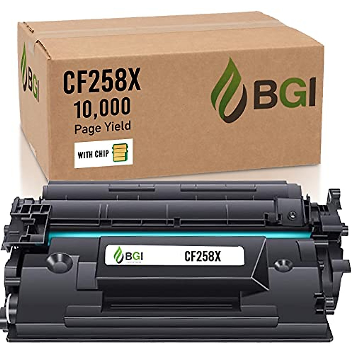 BGI Remanufactured Toner Cartridge for HP 58X CF258X (Includes CHIP) for HP Laserjet Pro M404dw M404dn M404n M404 MFP M428fdn M428fdw M428dw M428 | High Yield | CHIP Installed | Made in USA