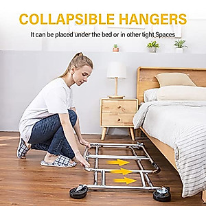 BIEAMA Clothing Garment Rack, Capacity 600 lbs Double Rod, Heavy Duty Coat Rack, Chrome - Upgrade