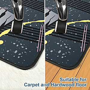 Mapuon Heavy Duty Desk Chair Mat for Carpet & Hardwood Floors, 48" x 36" Exquisite Jacquard Floor Mat Office Chair Mat for Carpeted Floors and Hardwood Floor for Home Office