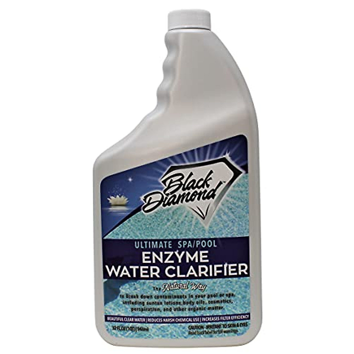 Black Diamond Stoneworks Ultimate Spa Pool Filter Cleaner Fast-Acting Spray and Ultimate Spa Pool Natural Enzyme Water Clarifier Treatment for Hot Tub. 2-Quart Bundle