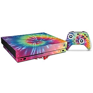 WraptorSkinz Decal Vinyl Skin Wrap Compatible with Xbox One X Console and Controller - Tie Dye Swirl 104