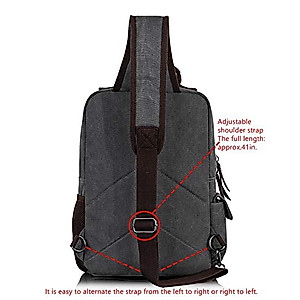 Leaper Canvas Messenger Bag Sling Bag Cross Body Bag Shoulder Bag Gray, L