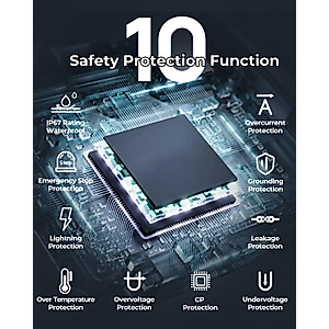 BougeRV 48 Amp Level 2 EV Charger for Home, 240V, NEMA 14-50 Plug, 25 Ft, 48A/40A/32A/24A/16A/10A Adjustable Current, Electric Car Charging Station, Waterproof Indoor/Outdoor Use