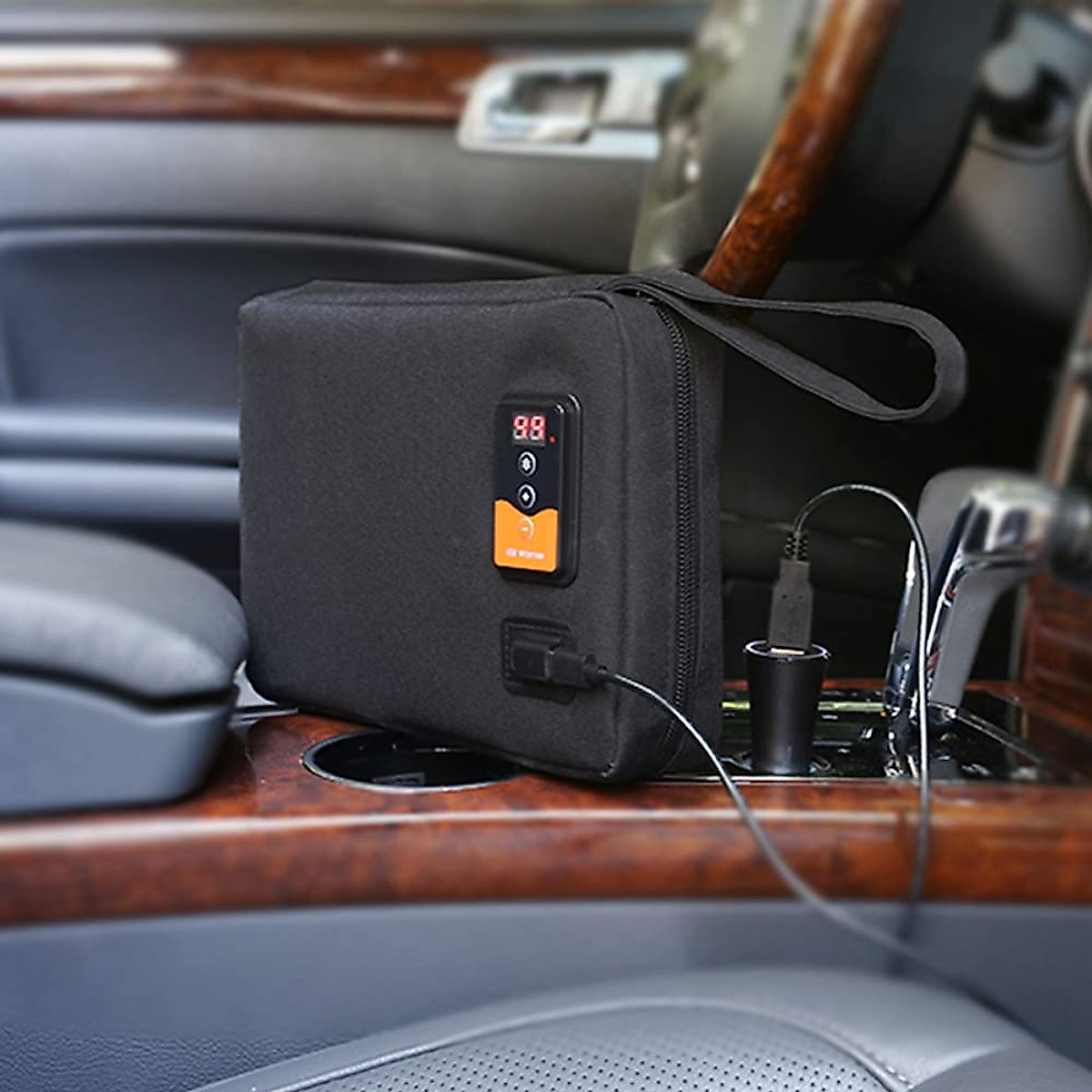 SEADEAR Wipes Warmer,Portable USB Powered Wipes Dispenser Heater Wipes Warmer Car Baby Bottle Warmer with Lanyard DC5V Baby Infant Wet Wipes Warmer Bag for Outdoor Travel