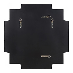 Kate and Laurel Minuette Glam Square Wall Mirror, 24" x 24", Gold, Elegant Traditional Home Decor with A Boho Charm