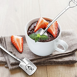 Valentines Gifts for Her His,Ice Cream Spoon Scoop for dessert Lover Funny Engraved Stainless Steel Spoon Shovel Anniversary Wedding Birthday Gifts for Couples boyfriends girlfriends Woman Men Dad Mom