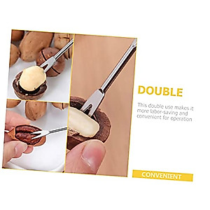 Housoutil 24pcs Multi-function Needle Tool Metal Forks Multipurpose Tool Seafood Needle Shellers Forks Pistachio Opener Seafood Accessory Crab Peeling Tools Seafood Fork Silver Crab