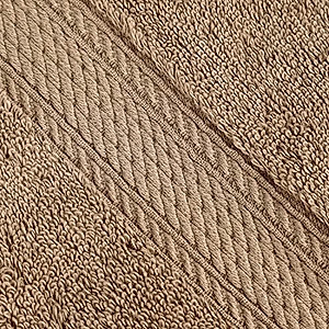 SUPERIOR Egyptian Cotton 2-Piece Solid Bath Sheet Set, Bath Sheet 34” x 68”, 800 GSM, 2-Pieces, Latte