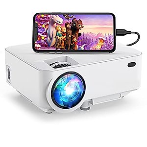 HAPPRUN Projector, Portable Projector with WiFi, 2023 Upgraded 1080P FHD Supported Outdoor Movie Projector, Home Theater Movie Projector Compatible with HDMI, Fire Stick, USB, AV, PS5