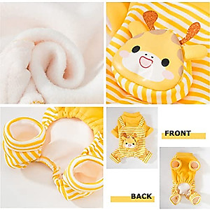 Pet Casual Clothes Dog Cute Outfit Cat Cold Weather Adorable Pajamas Hoodie Pullover Sweatsuit Jacket Cozy Costume Coat with Pocket (Medium)