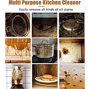 RJDJ Multi-purpose Kitchen Cleaner, Foam Heavy Oil Cleaner Spray, for Oven, Stovetop, Refrigerator (1pcs)