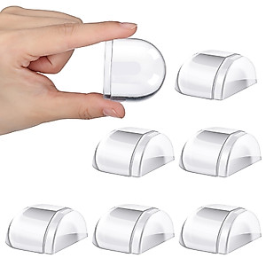 6 Pieces Floor Door Stopper No Drill Shower Door Stopper Self Adhesive Door Stoppers Wall Protectors Acrylic Door Stoppers Floor Buffers Wall Buffers for Protection of Wall and Furniture