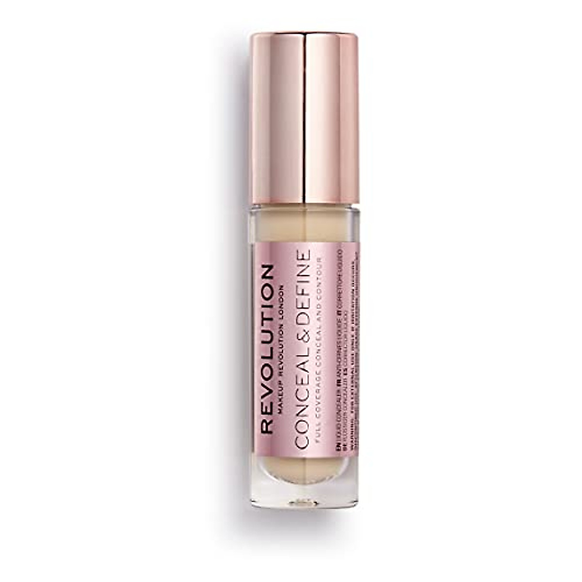 Makeup Revolution Conceal & Define Concealer, Full Coverage Makeup Concealer, Matte Finish & Long Wear, For Fair Skin Tones, Vegan, C6, 4ml