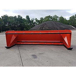 7' XP24 Pullback Skid Steer Snow Pusher Kubota Orange