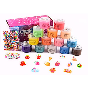 14 Pack Slime Kit Super Mini Butter Slime,Different Kinds of Color Scented Funny Slimes,Soft and Non-Sticky for Girls and Boys,Party Favor Gifts