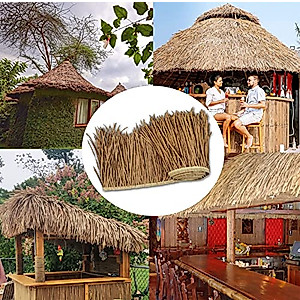Pealihuy Mexican Straw Roof Thatch Roof Decoration Palm Thatch for Tiki Bar Hut, Patio, Party, Thatch Roofing Decorations,1 PCS