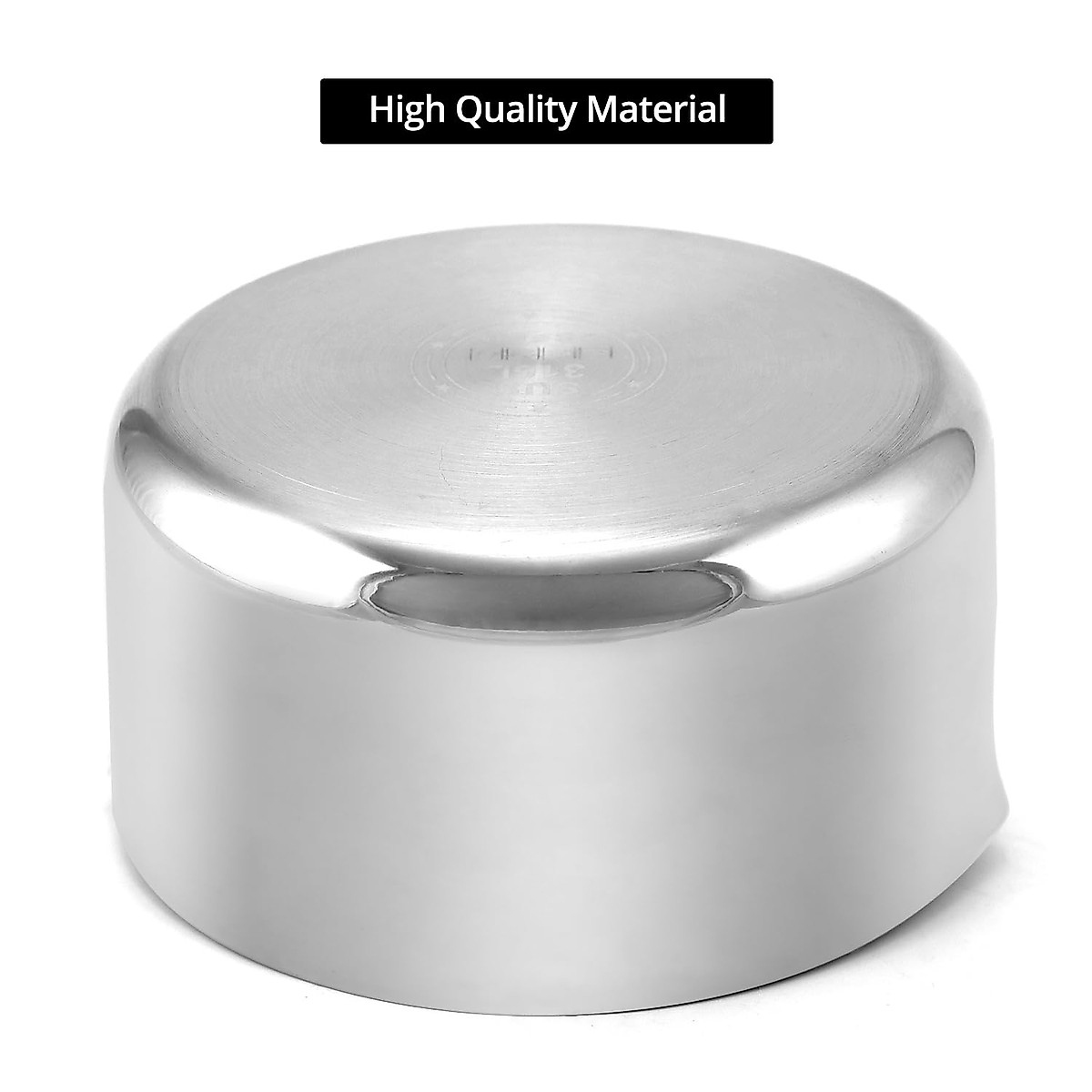 QWORK Butter Coffee Milk Warmer Mini Butter Melting Pot, 18/10 Stainless Steel, 12oz/350ml Tri-Ply Construction with Dual Pour Spout, Dishwasher Safe