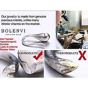 BOLENVI Monster Stole Christmas Green Red 925 Sterling Silver Charm Bead For Pandora & Similar Charm Bracelets or Necklaces