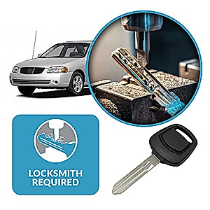 Keyless2Go Replacement for New Uncut Transponder Ignition 4D60 Chip Car Key NI02T (2 Pack)