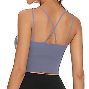 Women's Longline Sports Bra Pack Padded Yoga Tank Top Workout Fitness Running Camisole Crop Top