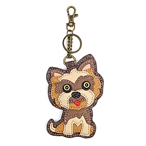 CHALA Yorkshire Terrier 's Gift Collection | Yorkie Theme Handbag 's Key fob with Zipper