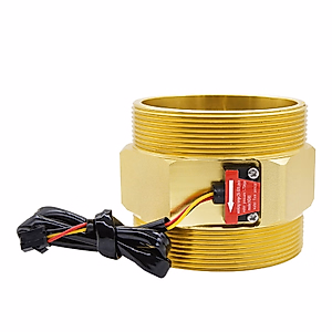 1/2" 3/4" 1" 3" Water Flow Sensor Brass 1.75MPa Sensor Turbine Flowmeter DC5~18V Used to Measure The Flow of The Medium (Size : 3/4")