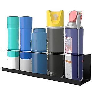 Spray Can Organizer Can Holder, 5 Can Holes Shelf Steel Spray Can Rack Organizer, Paint Bottle Storage Rack, Wall Mount Spray Paint Storage Fit For Garage And