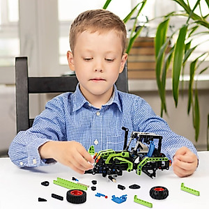 DDAI STEM Building Blocks Toys Gifts for Age 6, 7, 8, 9, 10, 11, 12 Boys and Girls, DIY Building Bricks, Ideal gift for birthday, STEM Engineering Construction RC Toy, 2 in 1 Model