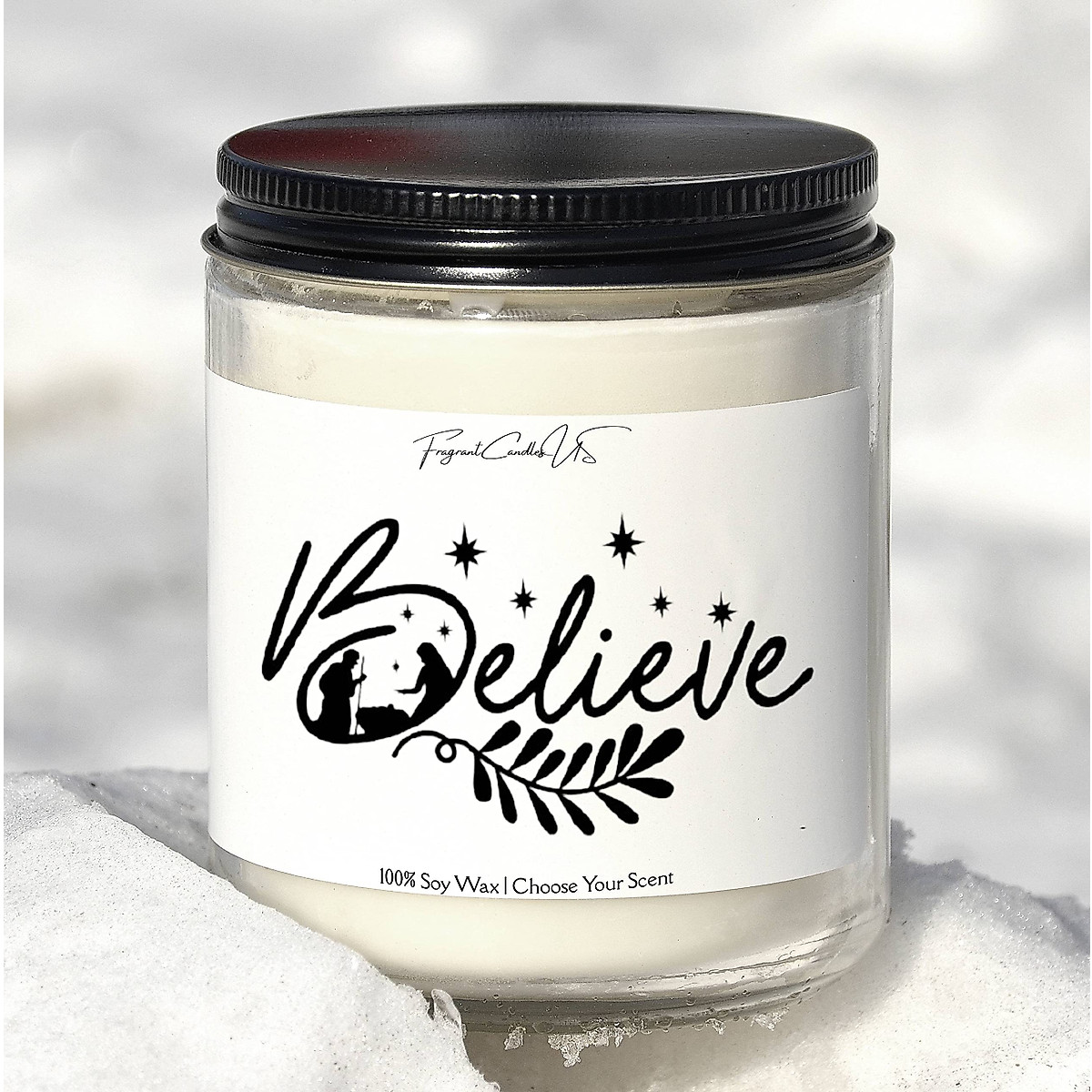 Believe,christmas candles,Christ candle,christmas gift,Religious Gifts for Christmas,Gift of Joy,Spiritual Gifts,gifts for, brother in law christmas gifts,christmas eve box (Love Spell)