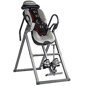 INNOVA HEALTH AND FITNESS ITM5900 Advanced Heat and Massage Inversion Table, Gray/Black